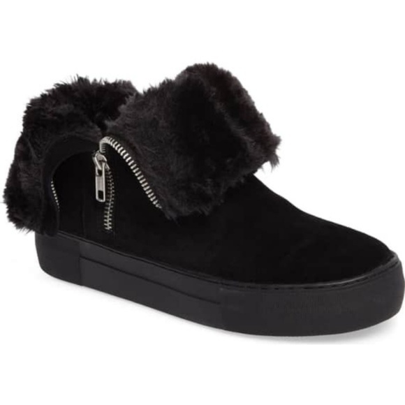 J/SLIDES | Shoes | Jslides Allie Hi Top Platform Faux Fur Sneakers ...